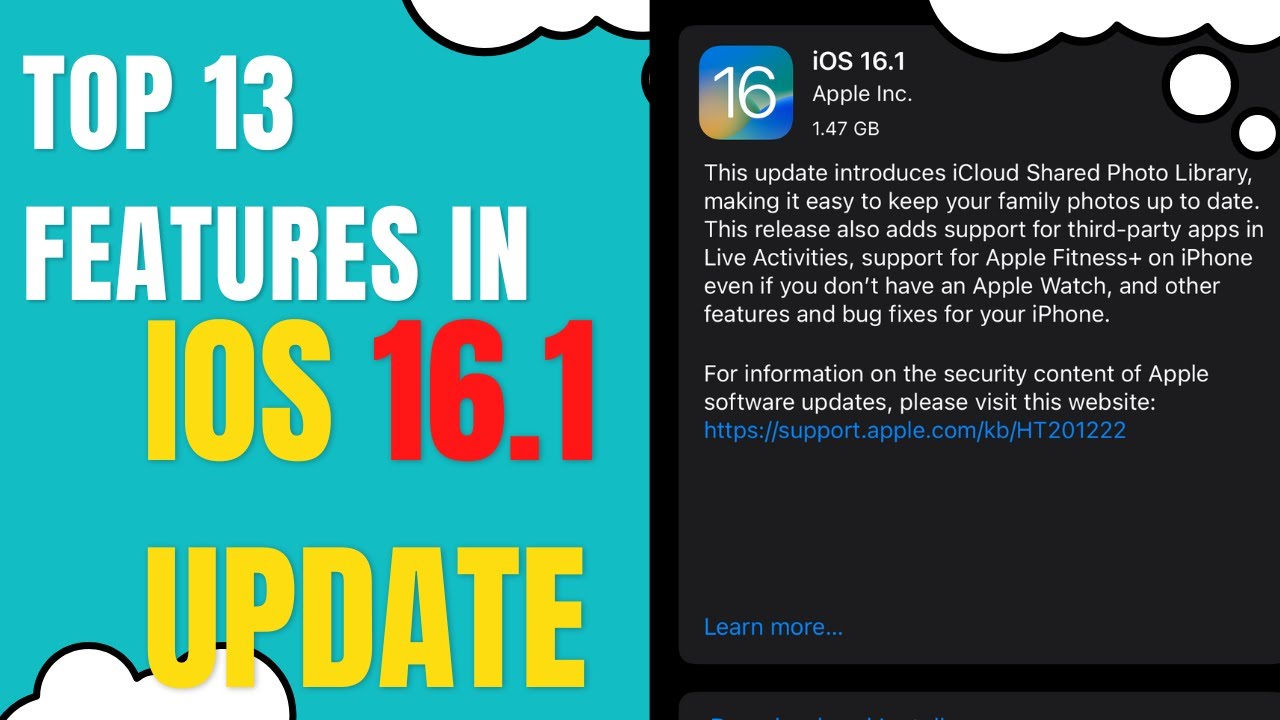 Top 13 Features in ios 16.1 Update! - What's new in ios 16.1 update ...
