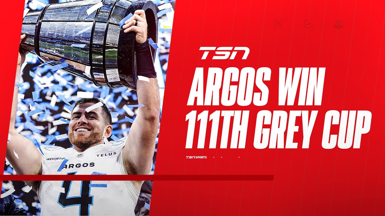 Toronto Argonauts awarded the 111th Grey Cup | FULL CEREMONY - YouTube