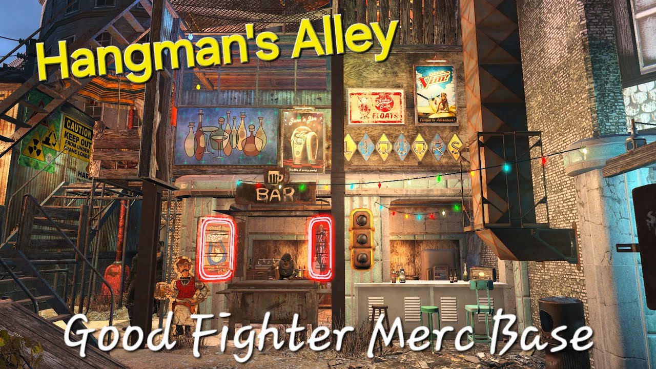 Hangman's Alley - Good Fighter Merc base - Fallout 4 - No Mods - YouTube
