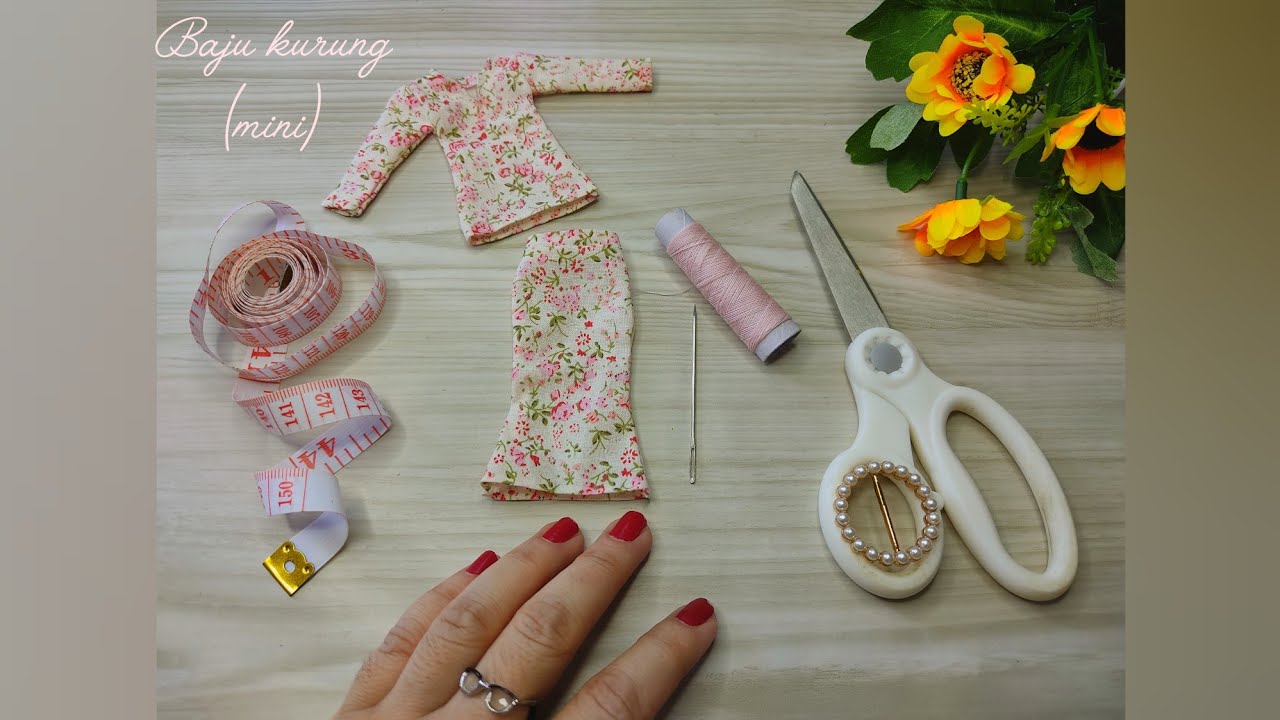 DIY...Baju Kurung Raya Traditional (mini) 🌸 - YouTube