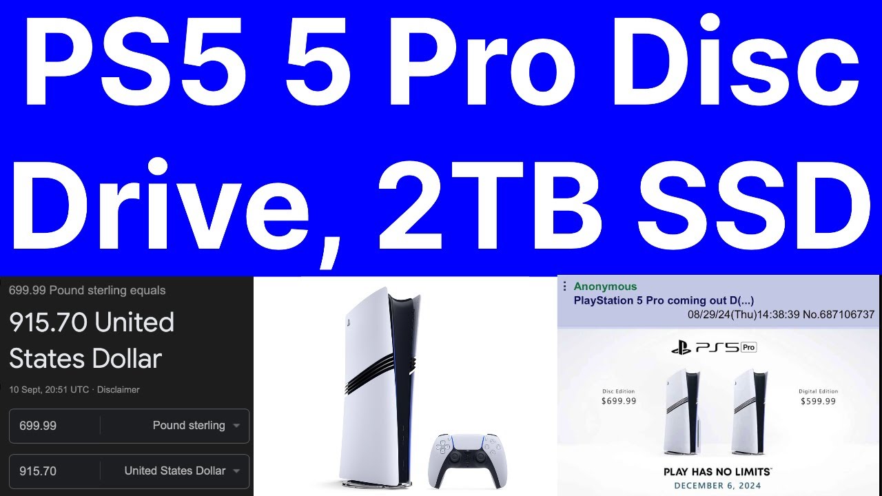 PS5 5 Pro Disc Drive, 2TB SSD Blog Post - YouTube