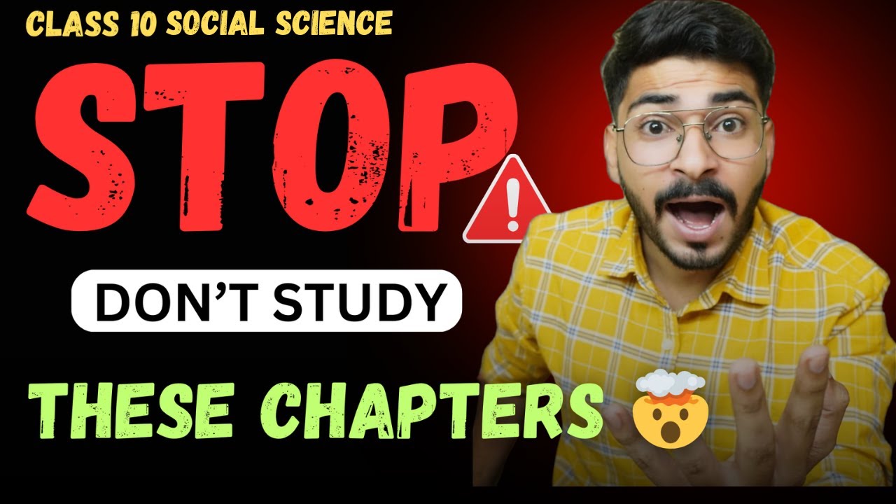 DON'T Study SST🤯| Social Science Important Topics|Class 10 SST Important Topics - YouTube