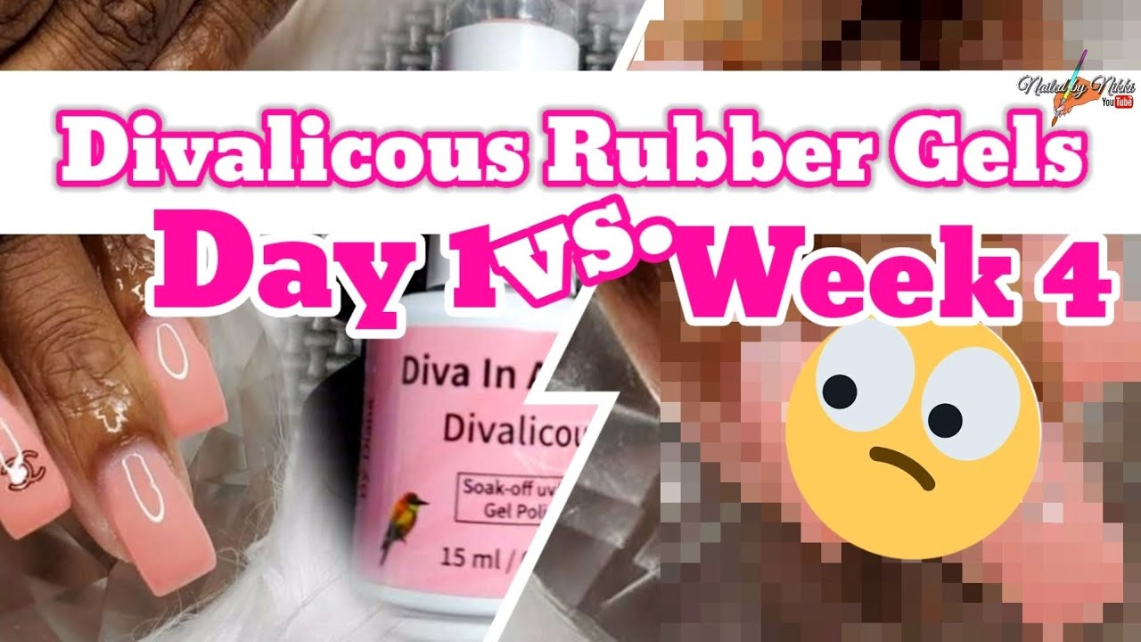 Divalicous Rubber Gels [FINAL THOUGHTS🤔] | Acrylic Nail Fill | Short ...