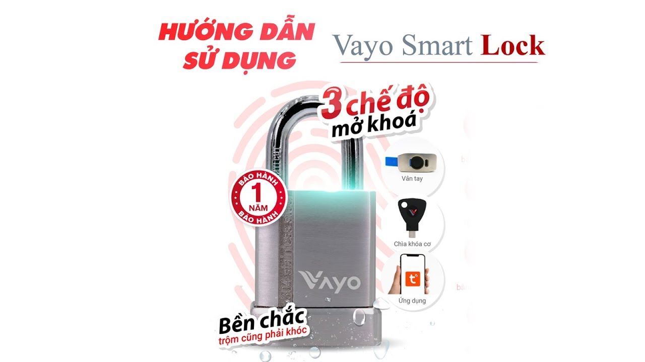 Hướng dẫn sử dụng và cài đặt ổ khóa vân tay thông minh Vayo Smart Lock ...