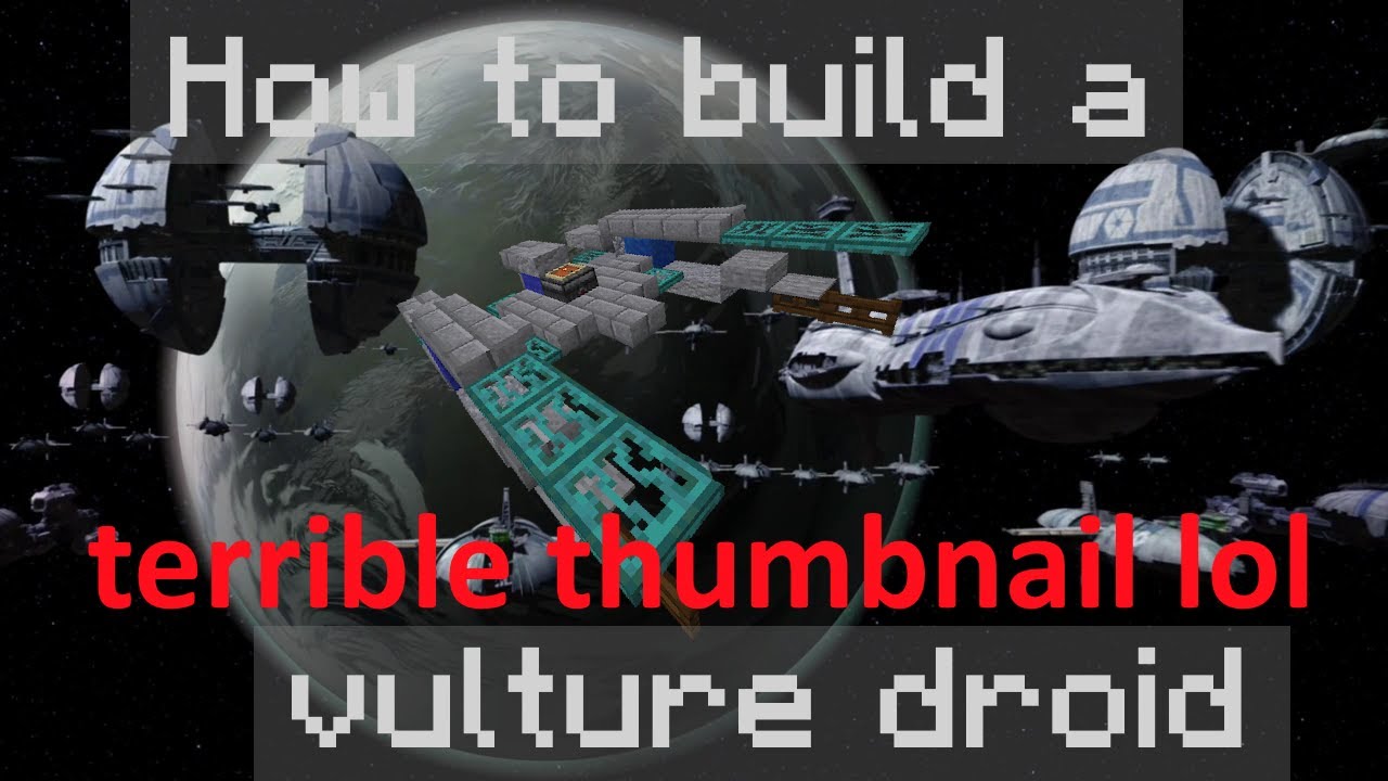 Minecraft, but how to build a star wars vulture droid - YouTube