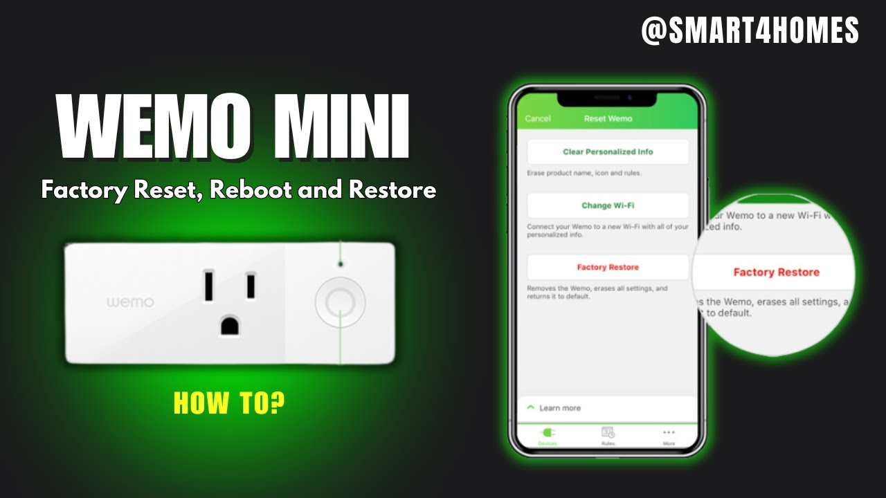 How to Reboot, Reset and Restore the Wemo Mini Smart Plug? @smart4homes ...