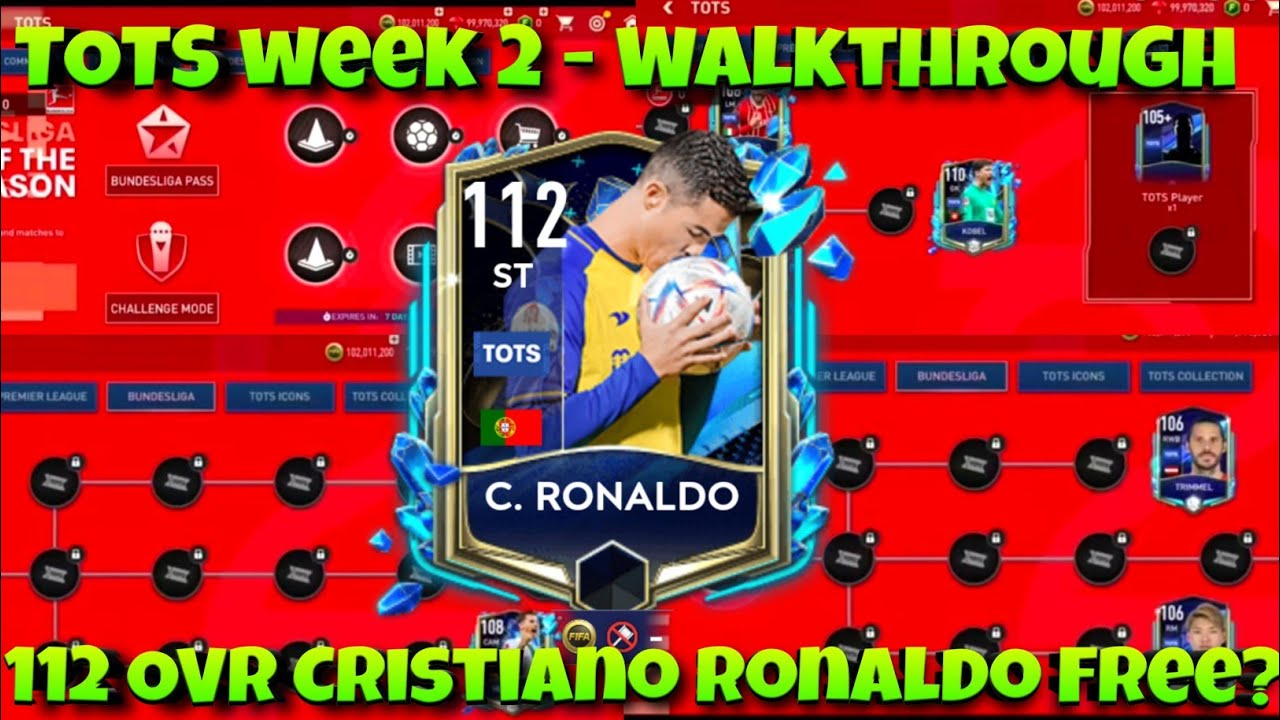 TOTS week-2 Walkthrough | German Bundesliga TOTS 23 | 112 Cristiano Ronaldo Free? #fifa23mobile ...