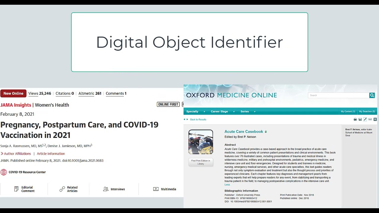 AMA (Vancouver): DOIs & URLs explained - YouTube