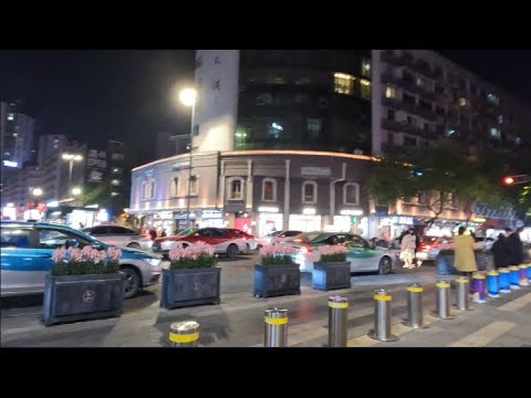 China Wenzhou Wuma Pedestrian Street (五马步行街 温州) Evening Walking Tour ...