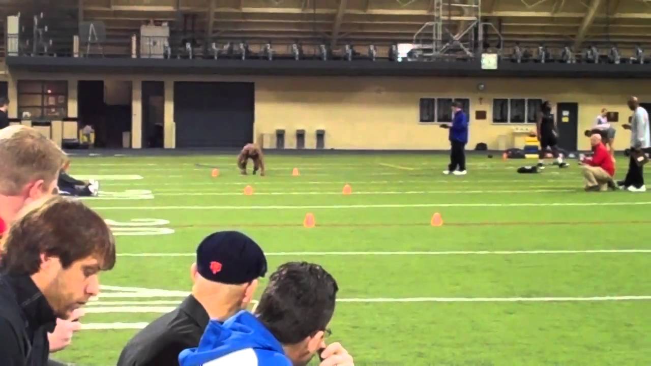 Darrin Wall 40 yard dash ND Pro-Day - YouTube