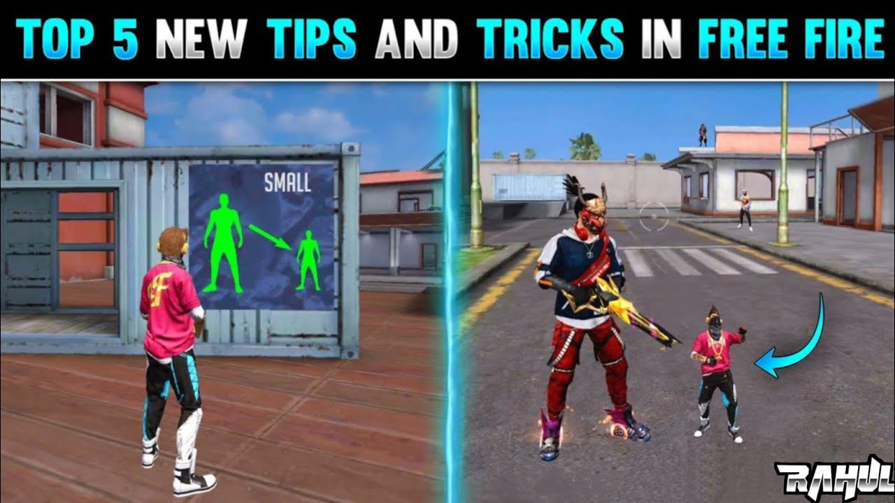 FREE FIRE SMALL CHARACTER TRICK | TOP 5 SECRET TRICKS - GARENA FREE ...