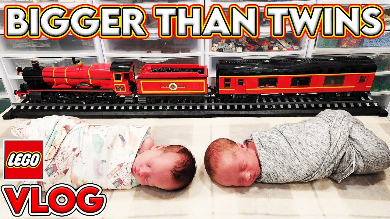LEGO Train is Bigger than the Twins BUILD VLOG - YouTube