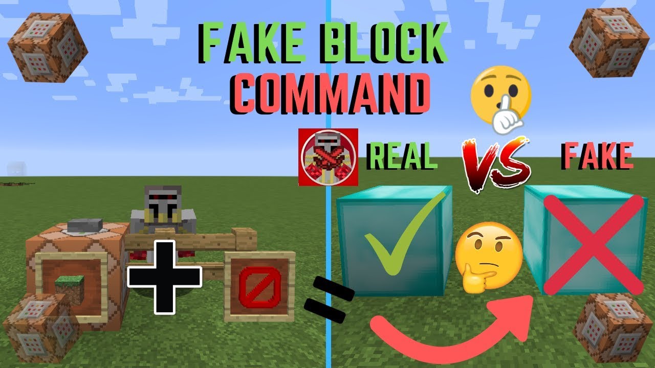 Command Block Tutorial 30 Fake Block Commands In Minecraft 113 8580