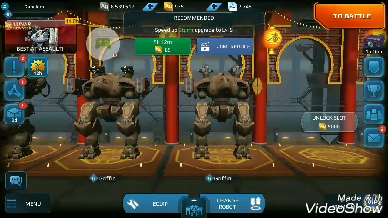 War robots - Griffin gameplay with medium level weapons... - YouTube