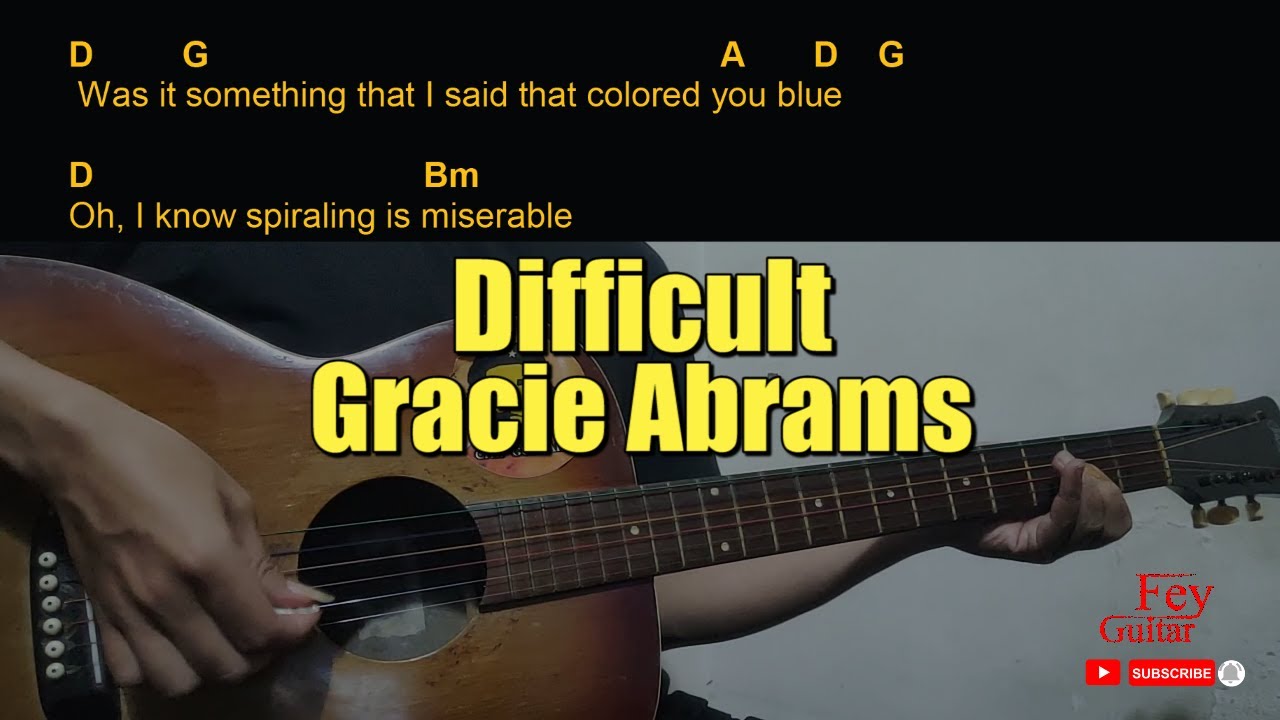Gracie Abrams Difficult Guitar Chords Cover YouTube gracie-abrams-difficult-guitar-chords-cover-youtube