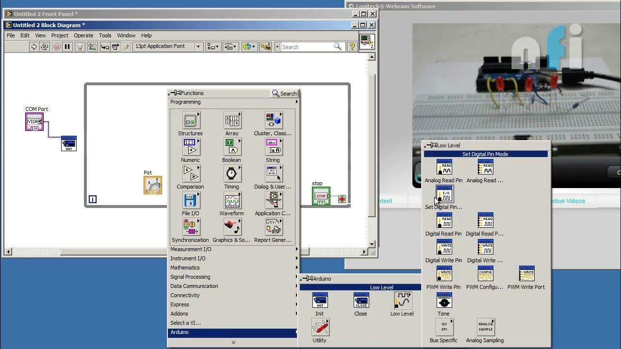 43 Varying the Brightness of LED using LabVIEW - YouTube