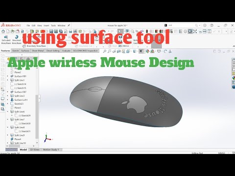 Apple wireless mouse in Solidworks | Apple mouse | Apple mouse design ...