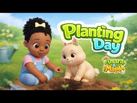 Amara & Maple: Planting Day! 🌱🐰 | Toddler Garden Adventure