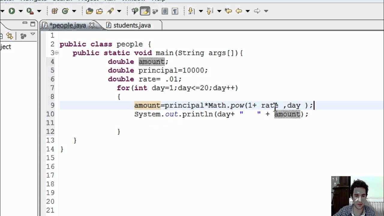 Java Programming Tutorial 23 (Compound Interest Program)...Halil İbrahim CANATAN HD - YouTube