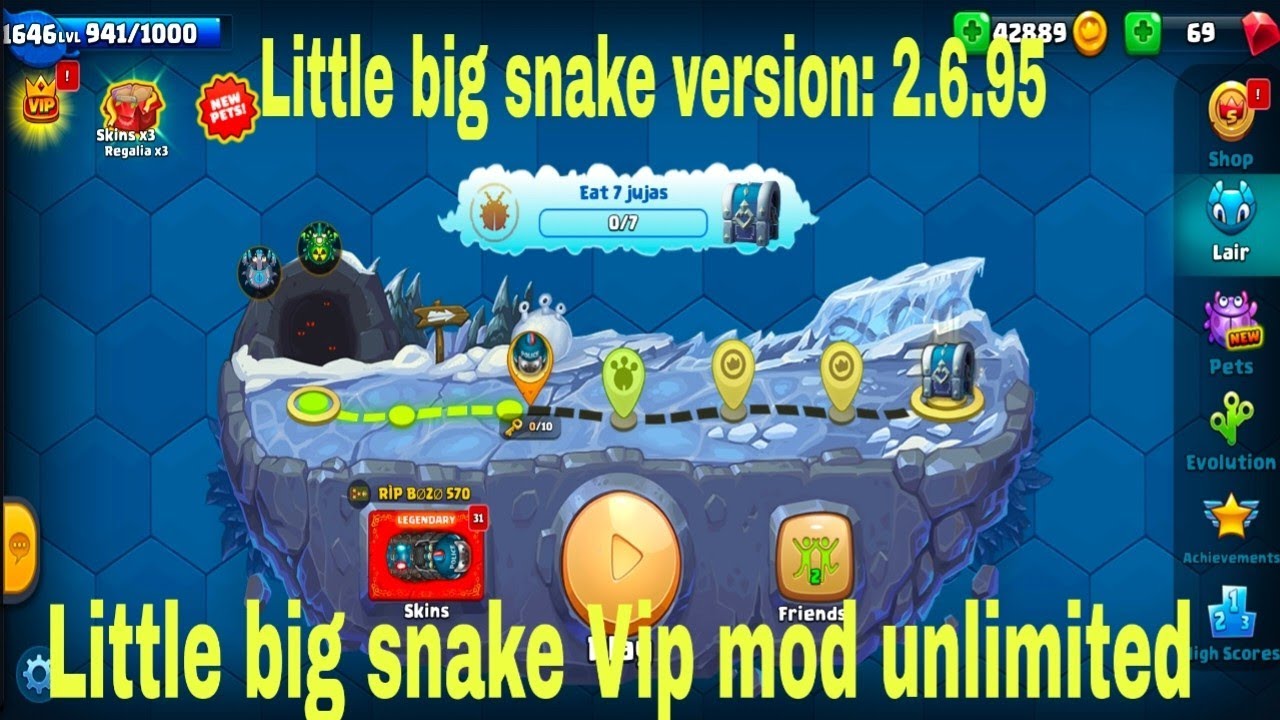 Little big snake version: 2.6.95 | VIP mod unlimited and only 500 key and 100% Zoon. New mod ...