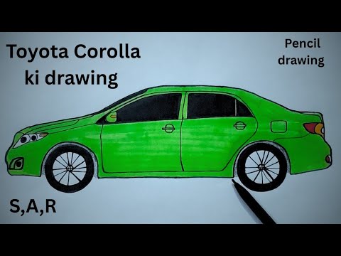 How to draw Toyota Corolla realistic | pencil drawing videos | Car ...