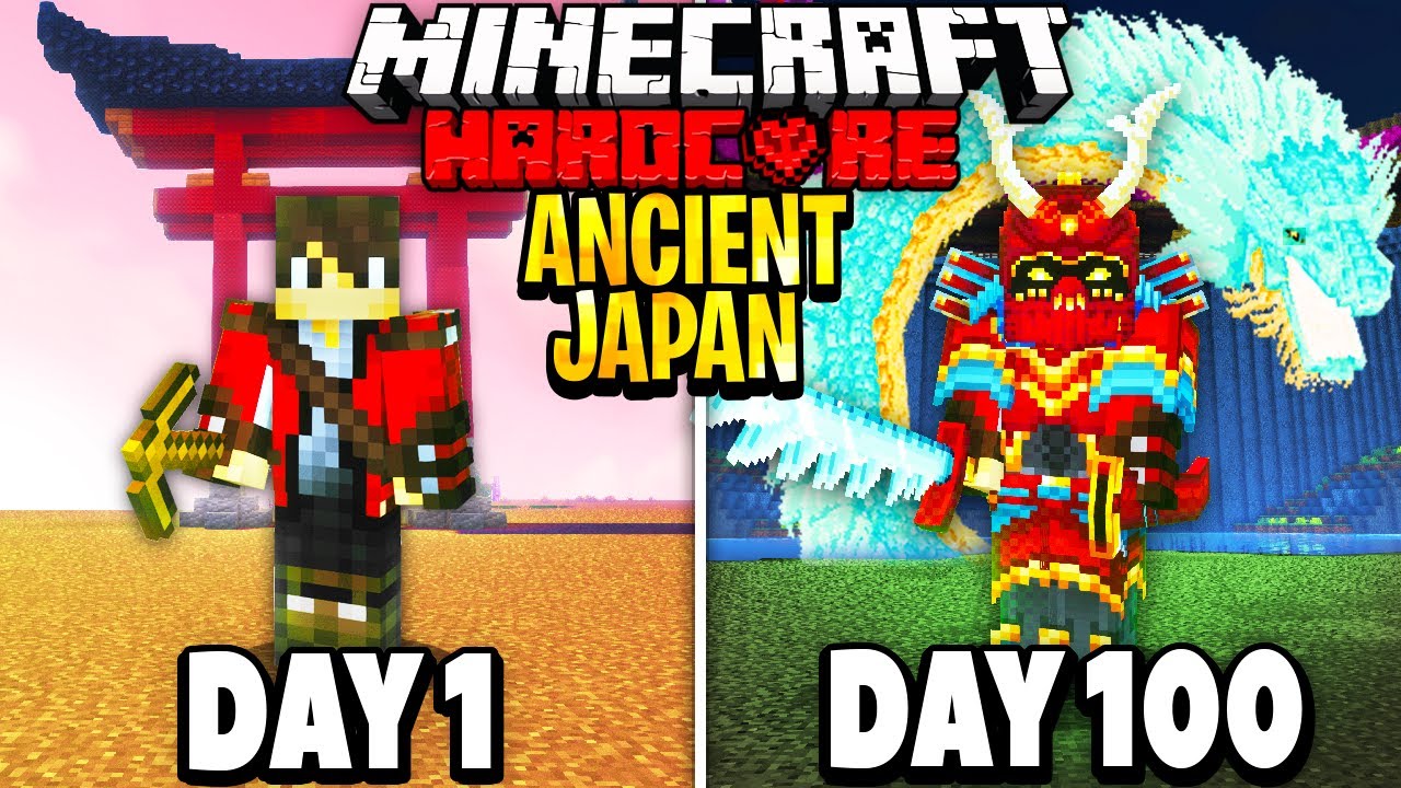 I Survived 100 Days in ANCIENT JAPAN in Hardcore Minecraft - YouTube