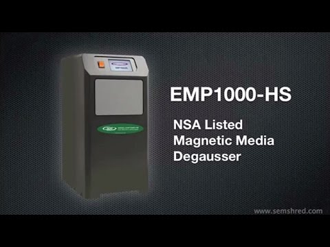 SEM EMP1000-HS NSA High Security Electro Magnetic Degausser - YouTube