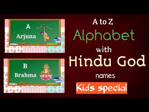 A to Z Alphabet with Hindu God names | Indian style ABCD