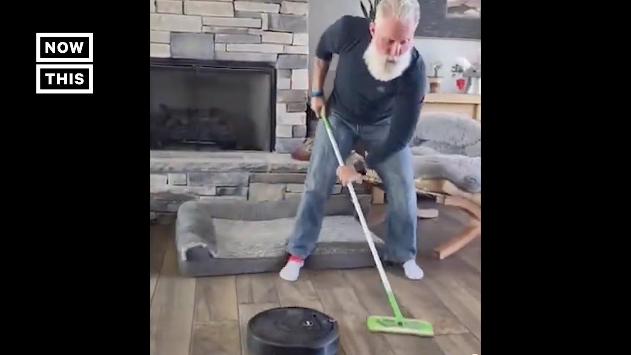 Man Pays Tribute to Olympic Curling With Roomba and Swiffer #Shorts ...