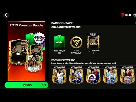 96-99 GUARANTEED TOTS PLAYER PACK OPENING! TOTS PREMIUM BUNDLE! FC ...