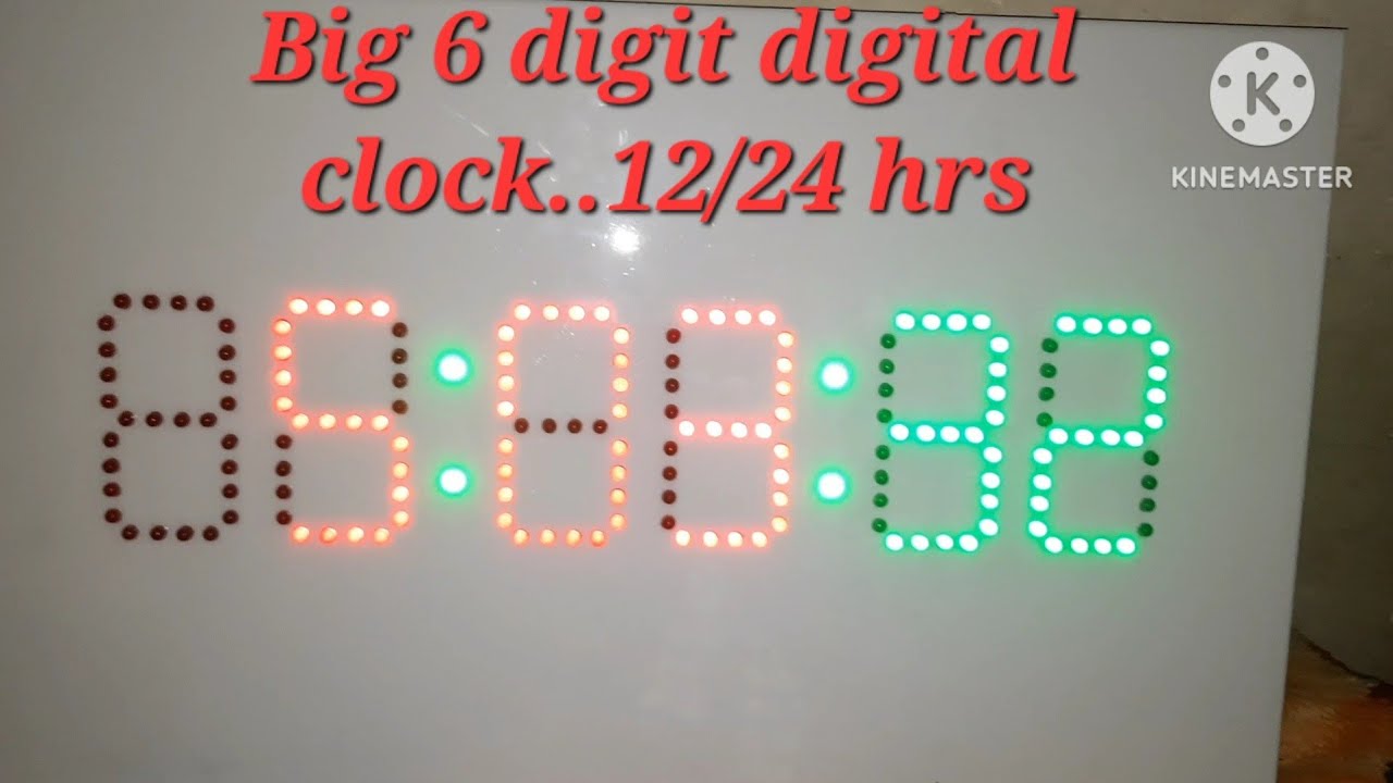 Big 6 digit digital clock...#ardiuno #viral - YouTube