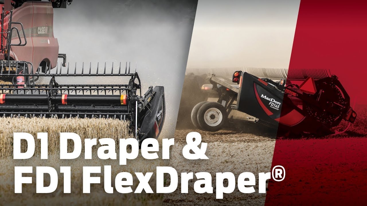 D1 Draper & FD1 FlexDraper® Headers for Combines - YouTube