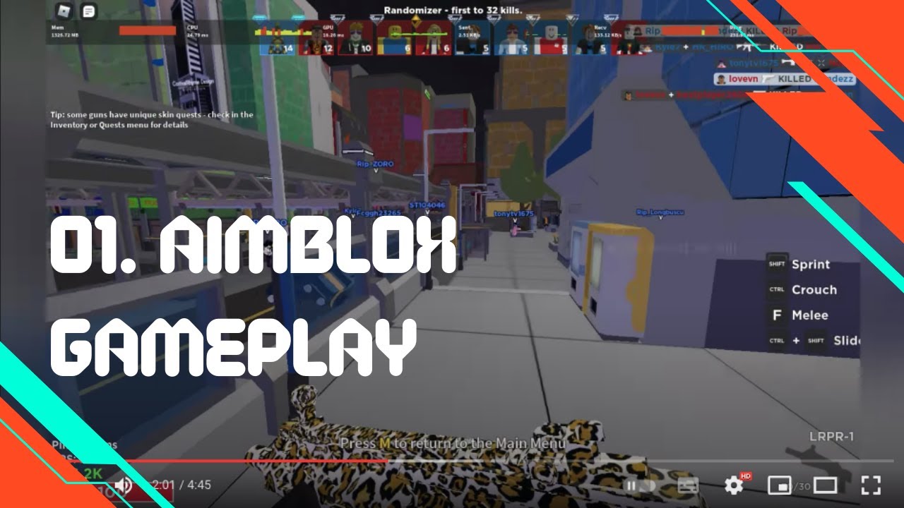 01.AIMBLOX gameplay | My first video on Youtube [ Map: 🌆 Nightlife 🌆 ...