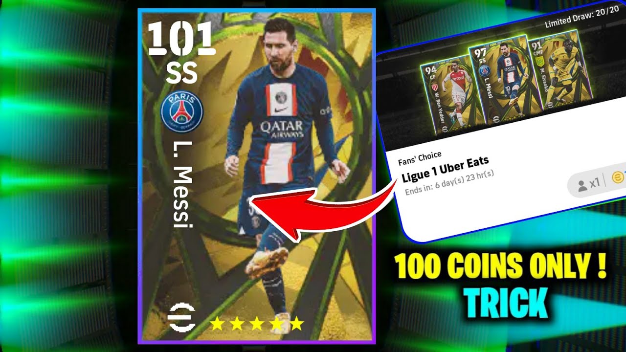How To Get 101 Rated Messi From Fans Choice Ligue 1 Uber Eats Featured ...