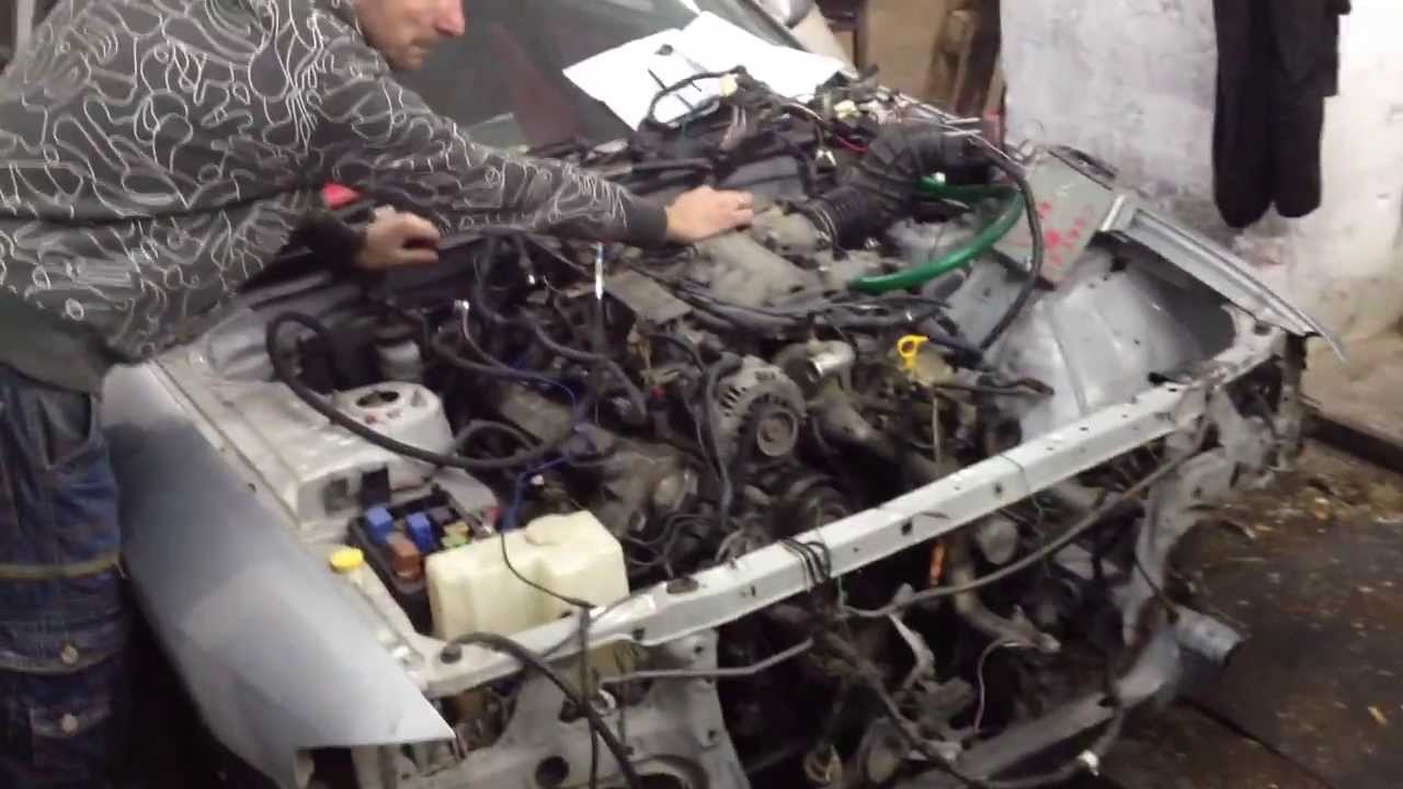 SWAP Nissan Skyline R33. VH41DE instead of RB20E - YouTube