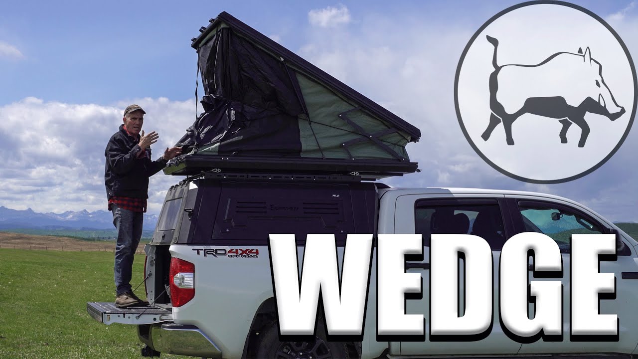 Rooftop Tent Option #2 - Niji Wedge Tent On Aluminum Truck Canopy - YouTube