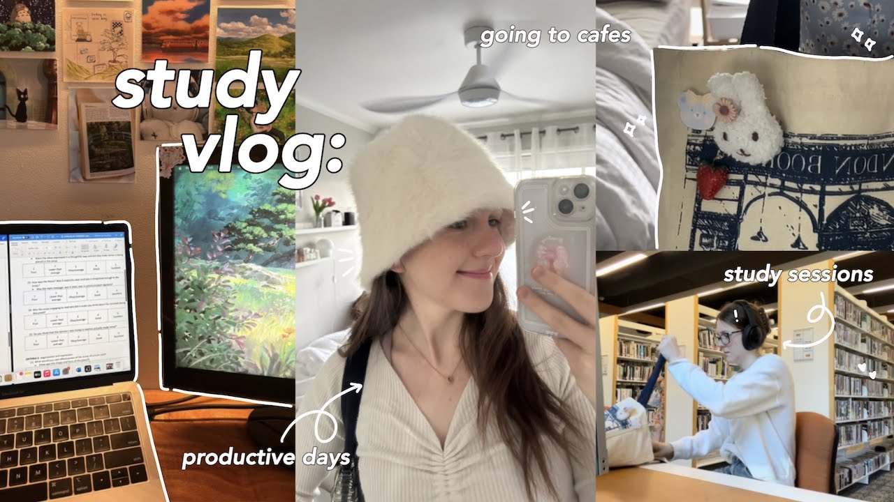 STUDY VLOG📓 late night study sessions, library dates, productive days ...