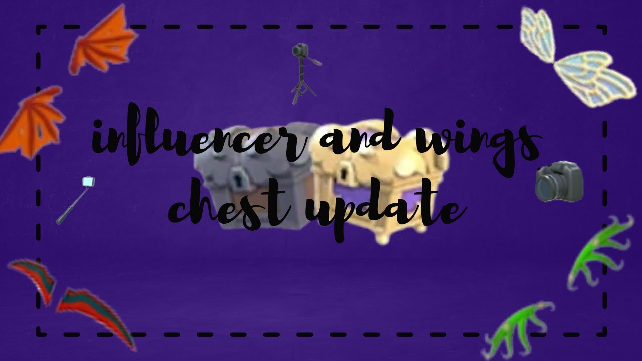 influencer and wings chest update | Adopt me 📷💸💜📱🔮 - YouTube