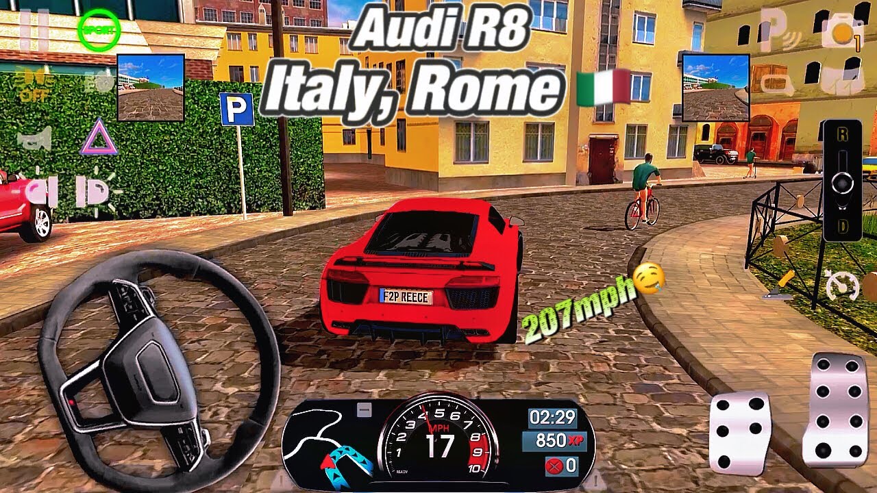 Audi R8 in Italy, Rome - Driving School Sim Android Gameplay - YouTube