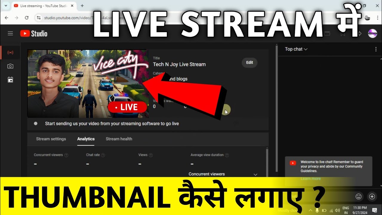 How To Add Thumbnail In Youtube Live Stream | How To Set Thumbnail In ...