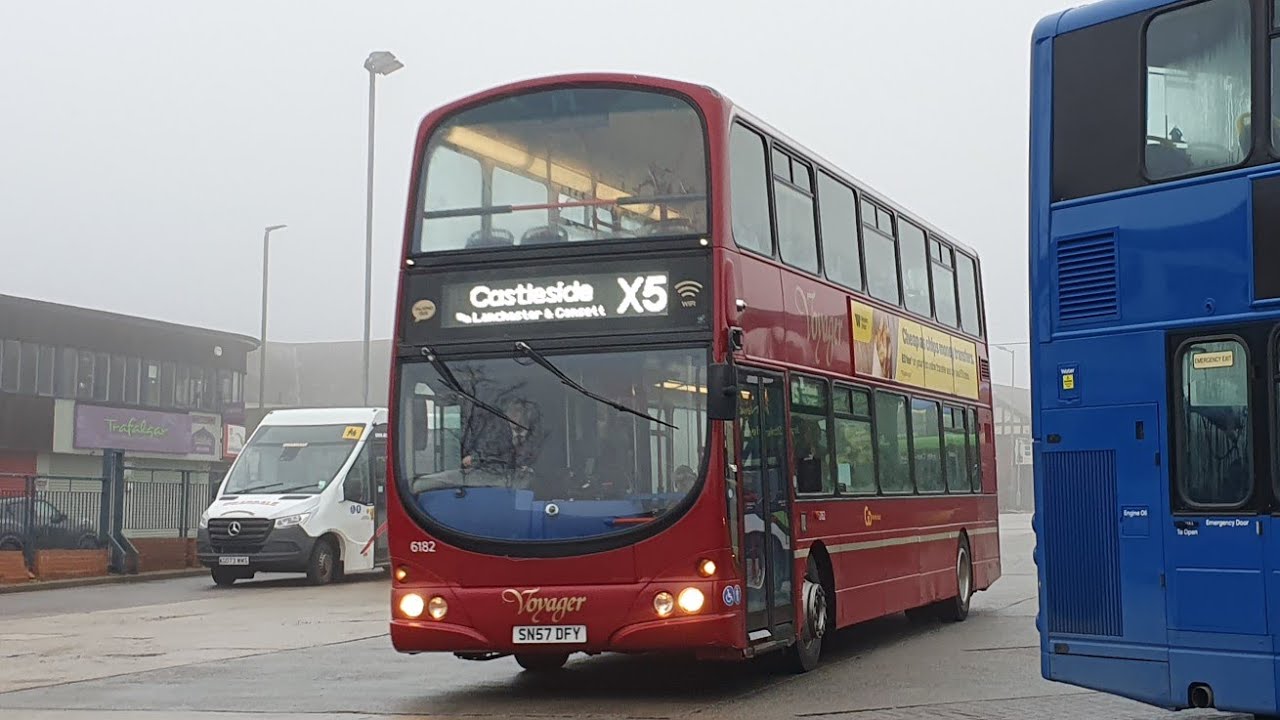 Journey on Route X5 | SN57DFY/6182 - Go North East: Volvo B9TL/Wright ...
