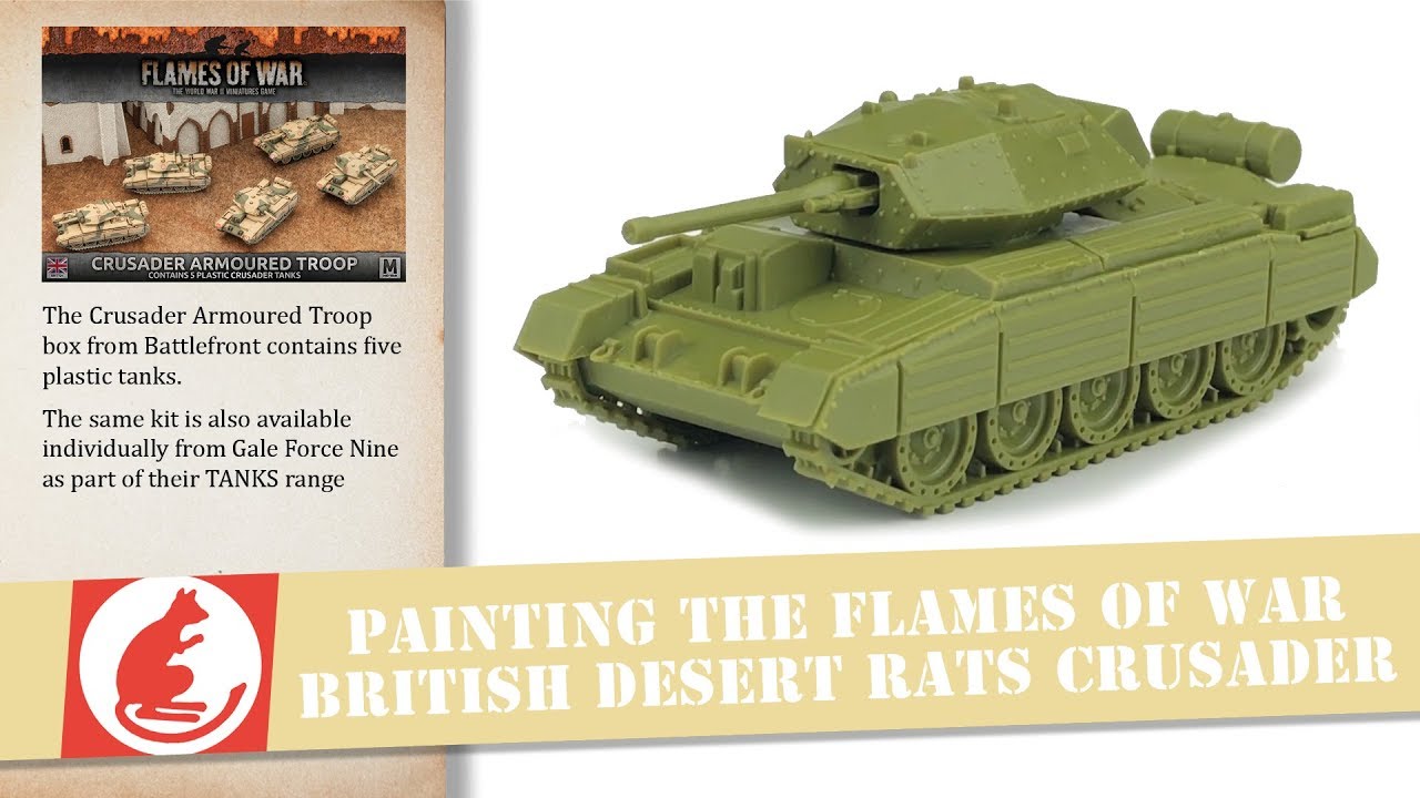 Painting a 15mm Flames of War TANKS British Desert Rats Crusader - YouTube