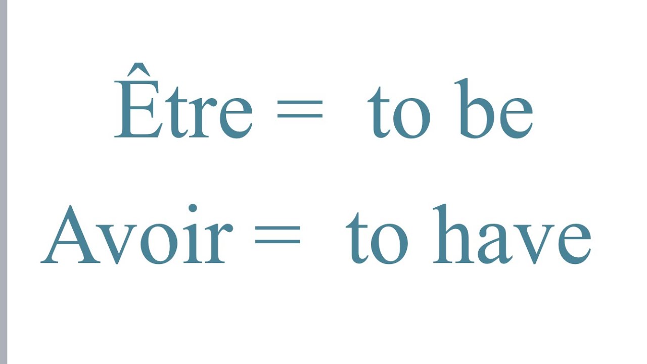 Sentence making verbs ETRE & AVOIR in Present Tense | French Basics in ...