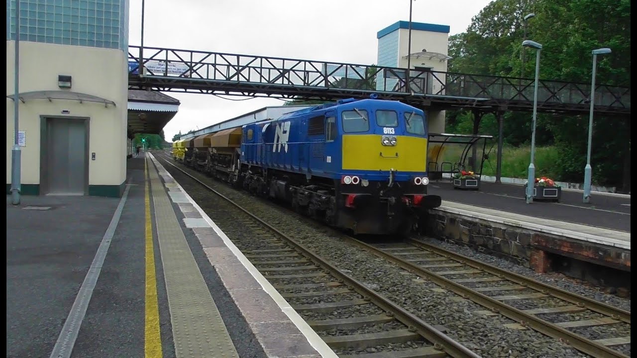 NIR 111 Class Loco 113 running light at City Hospital & Working the ...