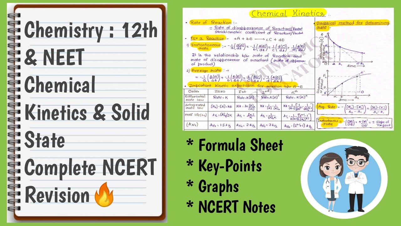 CHEMICAL KINETICS & SOLID STATE (Formula charts) | PDF (description box ...