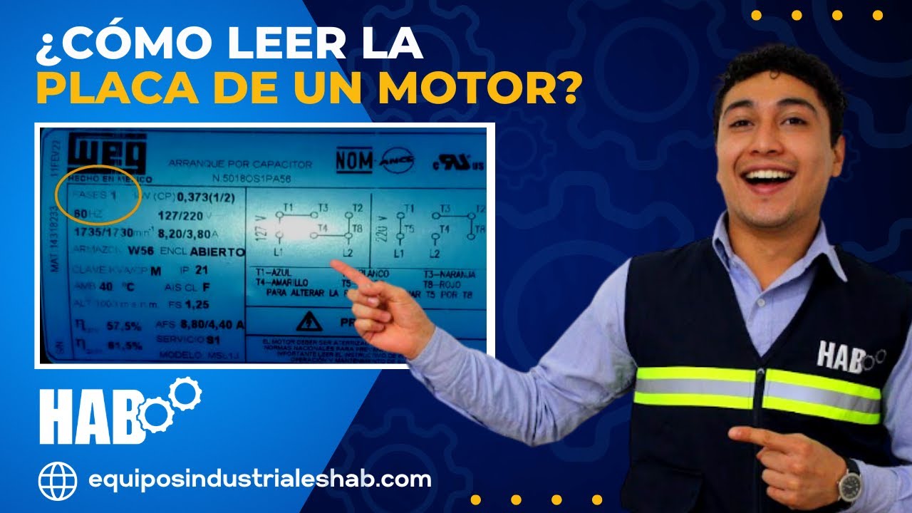 ¿Cómo leer la placa de un motor? - YouTube