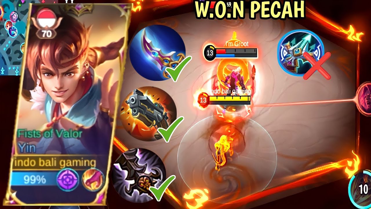 Begini Cara Yin Counter WON | build yin tersakit | Gameplay Yin mobile ...
