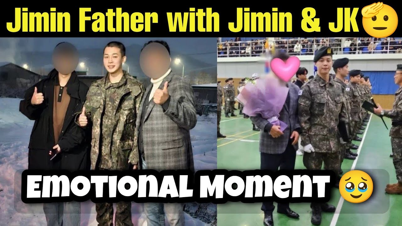 Jimin Father Emotional Moment with Jimin & JK at Military 🫡 BTS Jimin ...