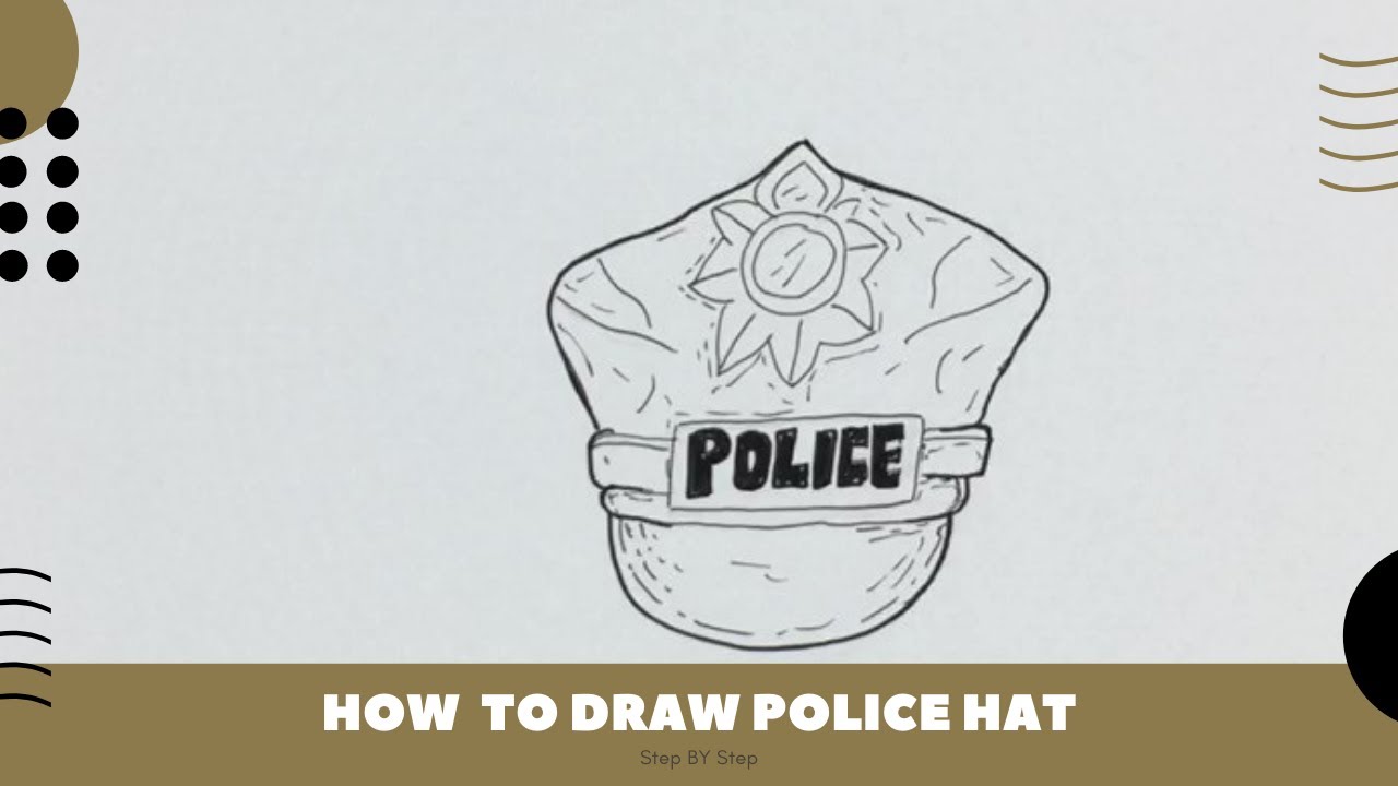 How to Draw Police Hat Easy - YouTube