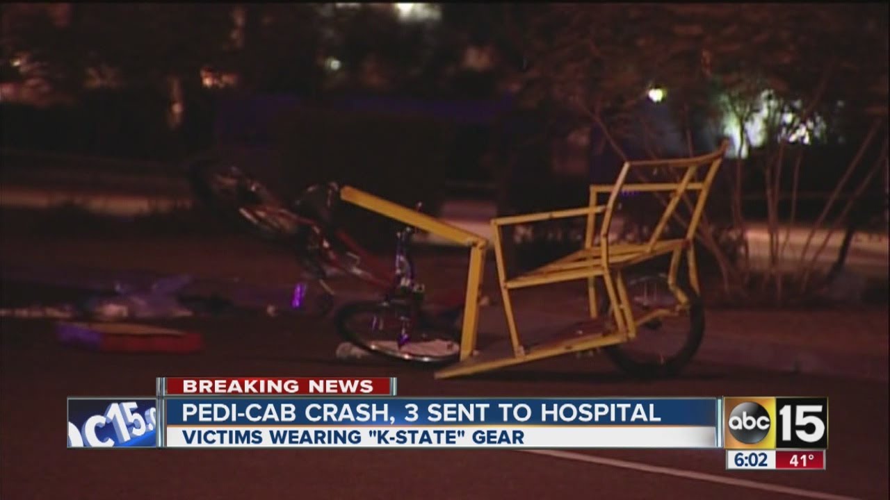 3 hurt in Scottsdale pedicab accident - YouTube